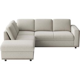 Sit & More sit&more Ecksofa &raquo;Cordoba&laquo; wahlweise mit Schlaffunktion und Bettkasten oder Stauraum beige 100% Polyester B/H/T: 232cm x 85cm x 212cm, Struktur, 