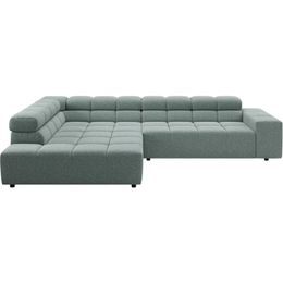 Home Affaire Ecksofa &raquo;Ancona, Ecksofa, incl. Kopfteilverstellung, Breite 319 cm, L-Form&laquo; wahlweise elektrische Sitztiefenverstellung 100% Polyester B/