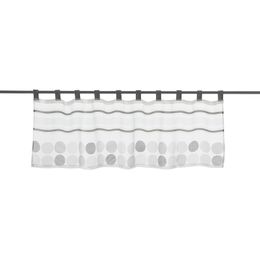 decolife Scheibengardine &raquo;Malie&laquo; Schlaufen 1 Stk. tlg. HxB: 45x140, Scheibengardine mit Webstruktur wei&szlig; Voile, Polyester 45cm, Schlaufen, 140cm