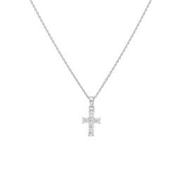 Firetti Damen Kette mit Anh&auml;nger &raquo;Schmuck Geschenk Silber 925 Halsschmuck Halskette Ankerkette Kreuz&laquo; mit Zirkonia (synth.) bunt Silber 925 (
