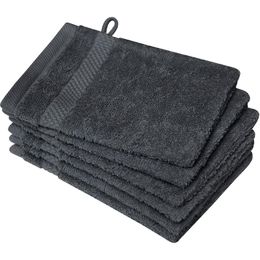 Dyckhoff Waschhandschuh &raquo;Planet&laquo; 450 g/m&sup2;, aus reiner Baumwolle, trocknergeeignet grau Walkfrottier B/L: 16cm x 21cm