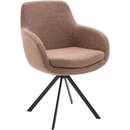 Musterring Esszimmerstuhl &raquo;Tavia&laquo; (Set) 2 Stk.Stativgestell Eisen schwarz, Drehfunktion optional, diverse Farben braun B/H/T: 62cm x 86cm x 66cm, 2 Stk., 