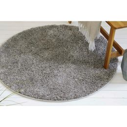 OTTO home Hochflor-Teppich &raquo;Nickolas, auch als L&auml;ufer erh&auml;ltlich&laquo; rund 30 mm H&ouml;he Langflor, Shaggy, weicher Hochflor, uni farben, mit Glanz, 