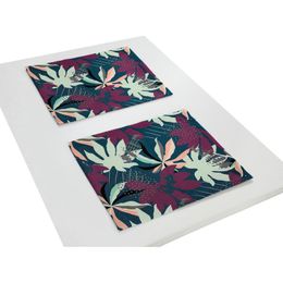 Adam Platzset &raquo;Jungle&laquo; GOTS organic,zertifiziert durch CERES 0242Made in Germany bunt Obermaterial: 100% Baumwolle B/L: 40cm x 40cm, 2 Stk., Bio-Baumwolle,