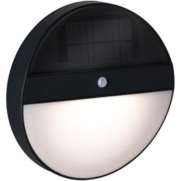 Paulmann LED Au&szlig;en-Wandleuchte &raquo;Elois&laquo; LED-Board 1 Stk. Warmwei&szlig; LED-Board, Solar, mit Bewegungsmelder grau 1, &Oslash; 22cm, 1 Stk.