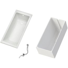 Ottofond Badewanne &raquo;Set K&ouml;rpferformbadewanne&laquo; H&ouml;he 58 cm 1700/700 mm, K&ouml;rperformbadewanne wei&szlig; Sanit&auml;racryl Einheitsgr&ouml;&szlig;e