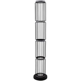 Searchlight LED Stehlampe &raquo;Stehlampe Circolo, 1-flammig&laquo; LED-Modul 1 Stk. Warmwei&szlig; Elegante Optik schwarz 1, &Oslash; 22cm H: 117cm, 1 Stk.