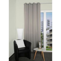 Vorhang &raquo;ATLANTIK&laquo; &Ouml;sen 1 Stk. tlg. &Ouml;senschal Uni ATLANTIK silber Polyester 235cm, &Ouml;sen, 140cm