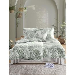 Irisette Bettw&auml;sche &raquo;Easy 8649&laquo; 2 Stk. pflegeleicht und b&uuml;gelfrei gr&uuml;n Seersucker, Obermaterial: 100% Baumwolle B/L: 135cm x 200cm, 1 Stk., 1 Stk., Seersucker,