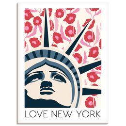 Artland Wandbild &raquo;Love New York&laquo; Elemente der Architektur 1 Stk. tlg. als Alubild, Leinwandbild, Poster, Wandaufkleber in verschied. Gr&ouml;&szlig;en Leinwand B/H/T: 