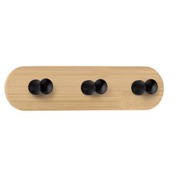 Kleine Wolke Klebehaken &raquo;Bamboo Hook Trio&laquo; beige Bambus B/H/L: 18cm x 4,5cm x 3,6cm