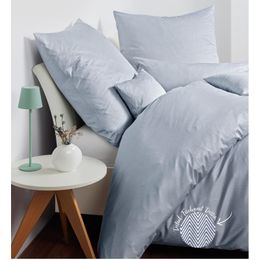 Janine Bettw&auml;sche &raquo;Interlock-Jersey59000 3&laquo; mit Reissverschluss grau Interlock-Jersey, Obermaterial: 100% Baumwolle B/L: 135cm x 200cm, 1 Stk., 1 Stk., 