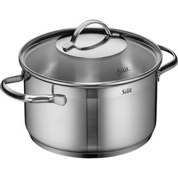 Silit Kochtopf &raquo;Achat, Topf mit Deckel&laquo; 2 Stk. tlg. Edelstahl 18/10 3,3 l + &Oslash; 20cm + H&ouml;he 18,1cm