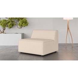 OTTO home Sessel &raquo;Bequemer Sessel Cavan, Ma&szlig;e B/T/H: 90/90/72 cm&laquo; ohne Armlehne, mit Wellenunterfederung, auch in Boucl&eacute; beige 100% Polyester Struktur