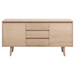 ACTONA GROUP Sideboard &raquo;Nagano&laquo; Anrichte, Eiche/Furnier, 2 T&uuml;ren, 2 Einlegeb&ouml;den, 3 Schubladen, 150 cm wei&szlig; B/H/T: 150cm x 75cm x 40cm, 3 Stk., 2 Stk.