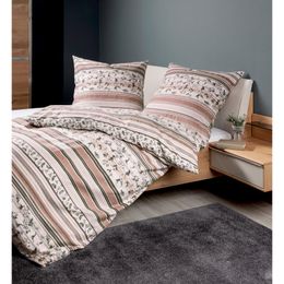 Janine Bettw&auml;sche &raquo;Feinbiber65177 06&laquo; mit Reissverschluss beige Feinbiber, Obermaterial: 100% Baumwolle B/L: 135cm x 200cm, 1 Stk., 1 Stk., Feinbiber, B/L: 