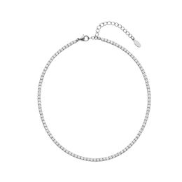Firetti Damen Collier &raquo;Schmuck Geschenk Silber 925 Halsschmuck Halskette Tenniskette&laquo; mit Zirkonia (synth.) silber Silber 925 (Sterlingsilber), L: 45 