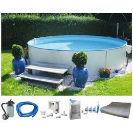 my POOL BWT Rundpool &raquo;PREMIUM inkl. umfangreichem Zubeh&ouml;r&laquo; H&ouml;he 120 cm, in verschiedenen Gr&ouml;&szlig;en erh&auml;ltlich wei&szlig; &Oslash;/B/H/L: 450cm x Breite x H&ouml;he 120cm x