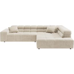 Home Affaire Ecksofa &raquo;Ancona, Ecksofa, incl. Kopfteilverstellung, Breite 319 cm, L-Form&laquo; wahlweise elektrische Sitztiefenverstellung 100% Polyester B/