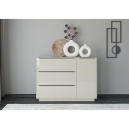 set one by Musterring Sideboard &raquo;Reno&laquo; 1 Stk. tlg. Mit Sockel in diversen Farben, 102 cm H&ouml;he & Farbauswahl Glas, Holzwerkstoff B/H/T: 137cm x 102cm x
