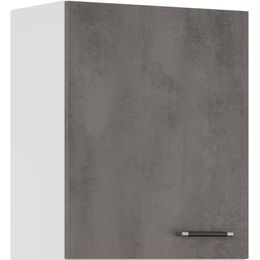 IMPULS K&Uuml;CHEN H&auml;ngeschrank &raquo;"Prag", in drei Breiten, H&ouml;he: 72,3 cm&laquo; vormontiert, mit Dreht&uuml;r und zwei verstellbaren Fachb&ouml;den grau Dekorfolie, 