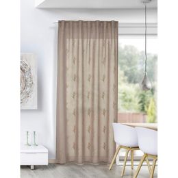 HOMING Gardine &raquo;Edvin&laquo; verdeckte Schlaufen 1 Stk. tlg. Fertigschal beige Polyester 245cm, verdeckte Schlaufen, 135cm