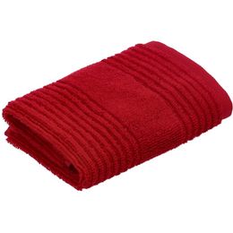 Vossen Waschlappen &raquo;Tomorrow&laquo; mit Streifenstruktur rot Frottier B/L: 30cmx30cm, 3 Stk.
