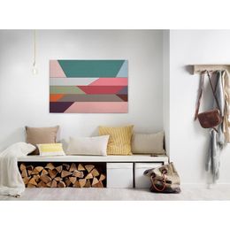 A.S. Cr&eacute;ation Leinwandbild &raquo;geometry&laquo; Abstrakt Kunst 1 Stk. tlg. Keilrahmen Farben Bunt Grafisch Abstrakt Leinwand-Bild Wohnzimmer Wand bunt Massivholz, Stahl B/H/T