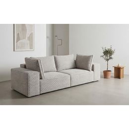 Trends by HG Big-Sofa &raquo;Conor XL, B: 268cm, Liegefl&auml;che: 138 x 194 cm, in Cord und Velours&laquo; mit Schlaffunktion und Bettkasten 92% Polyester;8% Nylon B/