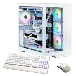 Hyrican Gaming-PC &raquo;Pure White 7408&laquo; Windows 11, DDR5 RAM, Gen4 SSD wei&szlig; WLAN AX 802.11a/b/g/n/ac/ax/be (Wi-Fi 7) & Bluetooth 5.4, 1050 Watt Netzteil 80+ 