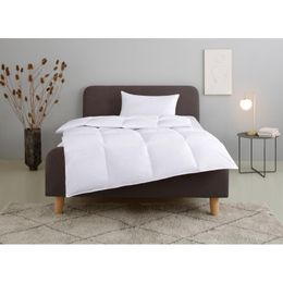 OTTO home Federbettdecke + Kopfkissen &raquo;Irah Bettdecke 135x200 cm, 155x220 cm&laquo; Set mit Kissen 80x80 cm, Sommer, Winter, Made in Germany wei&szlig; Bettdecken