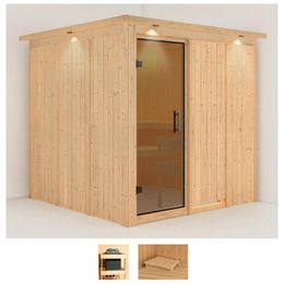 Karibu Sauna &raquo;Rodin&laquo; Set, ohne Ofen beige ohne Ofen, (ohne Ofen)