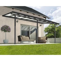 Terrassendach &raquo;Feria Alu Terrassen&uuml;berdachung&laquo; einfache DIY Montage grau Aluminium, Polycarbonat (PC) B/H/T: 546cm x 305cm x 294cm