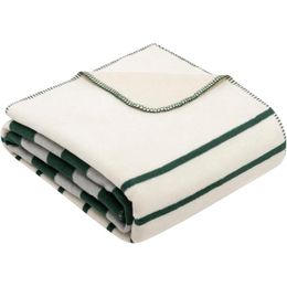 s.Oliver Wohndecke &raquo;Kuscheldecke s.Oliver&laquo; mit modernen Streifen gr&uuml;n Baumwolle, Polyacryl, Polyester B/L: 150cm x 200cm