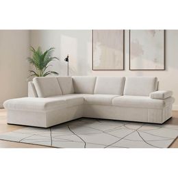 Sit & More sit&more Ecksofa &raquo;Moreno L-Form, B: 238 cm&laquo; mit Armteilverstellung, optional Schlaffunktion beige 100% Polyester B/H/T: 238cm x 82cm x 202cm, 