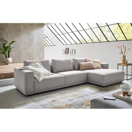 Musterring Ecksofa &raquo;JustB! PM200, Holzrahmen in schwarz, wahlw. Sitzvorzug, Breite 316cm&laquo; Anreihsofa links & Longchair rechts, mit elektischem Sitzvorzug beige 