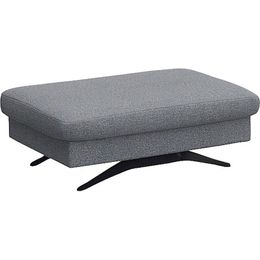 FLEXLUX Pouf &raquo;Glow Sitzhocker, Polsterhocker&laquo; Hocker mit Stauraum, Fu&szlig; schwarz blau Leder B/H/T: 95cm x 81cm x 65cm, Boucl&eacute;