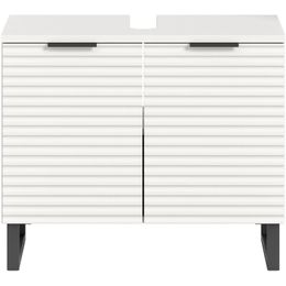 Welltime Waschbeckenunterschrank &raquo;Litica, Breite 70 cm, inkl. Siphonausschnitt, 1 Einlegeboden, 2 T&uuml;ren&laquo; Badschrank, Waschbeckenschrank, Badezimmer, 
