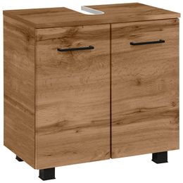 Welltime Waschbeckenunterschrank &raquo;Trento, verschiedene Ausf&uuml;hrungen und Farben&laquo; Badm&ouml;bel, Breite 60cm, Badezimmerschrank Beckenunterschrank WBU braun 