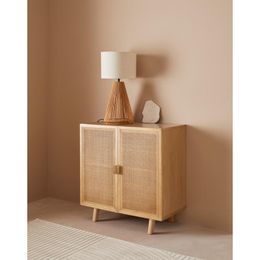 LeGer Home by Lena Gercke Sideboard &raquo;Lina&laquo; TOPSELLER! Viel Stauraum, Mit Rattan Einsatz, 2 Innenf&auml;cher, teilmassiv beige Geflecht Rattan, MDF, 