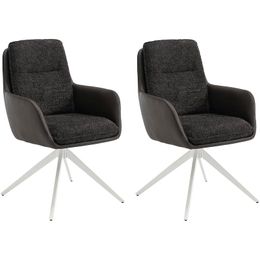 Home Affaire Esszimmerstuhl &raquo;Barcelona&laquo; (Set) 2 Stk.verschiedene Gestelle in Holz oder Metall grau Metall B/H/T: 92cm x 59cm, 2 Stk., 2er Set