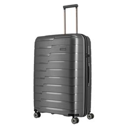 Travelite Herren Travelite Trolley &raquo;AIR BASE Reisekoffer Hartschale&laquo; 105 l 4 Rollen kratzresistenter Oberfl&auml;che und cleverer Innenaufteilung grau B/H/