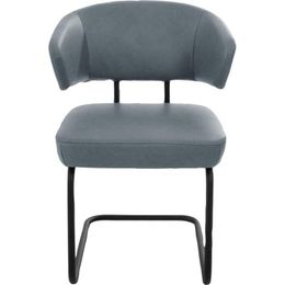 K+w Komfort & Wohnen K+W Komfort & Wohnen Freischwinger &raquo;Mikkado Tube&laquo; () 1 Stk.abgerundeter R&uuml;cken, Rundrohrgestell, Abstandshalter, Sitzkomfort blau B/H/T: 55cm x 79cm x