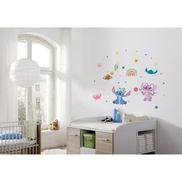 Komar Wandtattoo &raquo;Stitch World - Gr&ouml;&szlig;e 50 x 70 cm&laquo; selbstklebend, Wandsticker, Kinderzimmer bunt Folie Disney