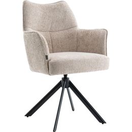 Home Affaire Drehstuhl &raquo;Cresta&laquo; () 1 Stk.tolle Optik beige Metall, Polyester B/H/T: 60cm x 52cm x 45cm, 1 Stk.