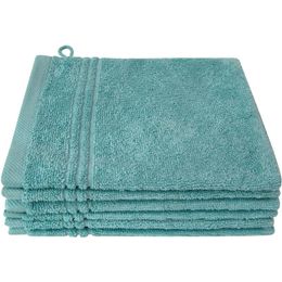 Dyckhoff Waschhandschuh &raquo;Nature&laquo; blau Baumwolle B/L: 16cm x 21cm