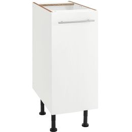 Optifit Unterschrank &raquo;Bern&laquo; 30 cm breit, mit 1 T&uuml;r mit h&ouml;henverstellbaren F&uuml;&szlig;en, mit Metallgriff wei&szlig; B/H/T: 30cm x 87cm x 58,4cm
