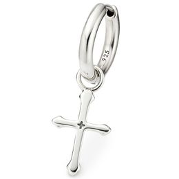 Bruno Banani Damen Single-Creole &raquo;Schmuck Geschenk Silber 925 Ohrschmuck Ohrring Kreuz&laquo; Einh&auml;nger abnehmbar silber 12,5mm, Silber 925 (Sterlingsilber)