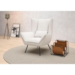 Home Affaire Sessel &raquo;Kilrea Relaxsessel, Ohrensessel&laquo; Extra hohe R&uuml;ckenlehne wei&szlig; 95% Polyester, 5% Nylon Feincord, B/H/T: 90cm x 112cm x 94cm