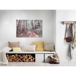 A.S. Cr&eacute;ation Leinwandbild &raquo;Forest Walk&laquo; Kunst Wald 1 Stk. tlg. Waldweg Wald Bild Keilrahmen Leinwand-Bild Wohnzimmer modern Wandbild braun Massivholz, Stahl B/H/T: